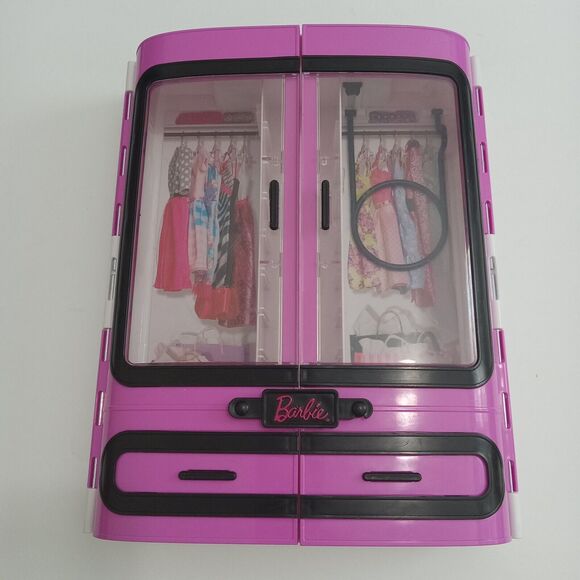 Mattel | Toys | Mattel Barbie Wardrobe Carrying Case Closet With Handle ...